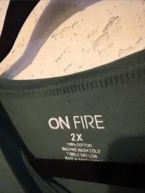On Fire | Tops | 0 Cotton Nope Not Today Graphic Tee Dark Green White ...